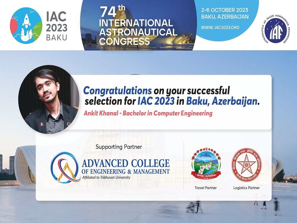 Congratulations Mr. Ankit Khanal | Advanced College of Engineering and ...