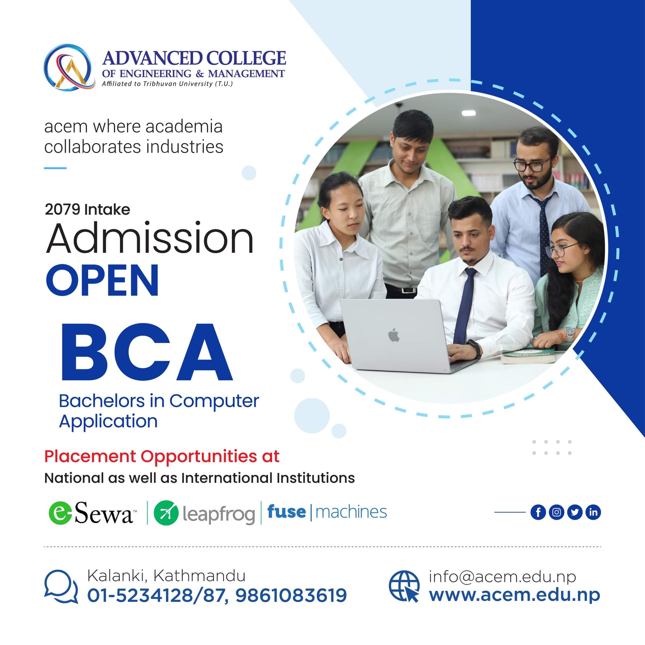 Admission Open for BCA Program, 2022 | Advanced College of Engineering ...