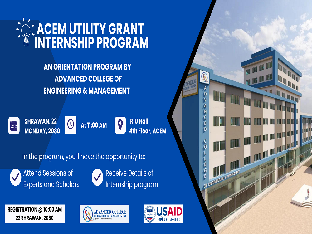 Orientation Program on Utility Internship Program | Advanced College of ...